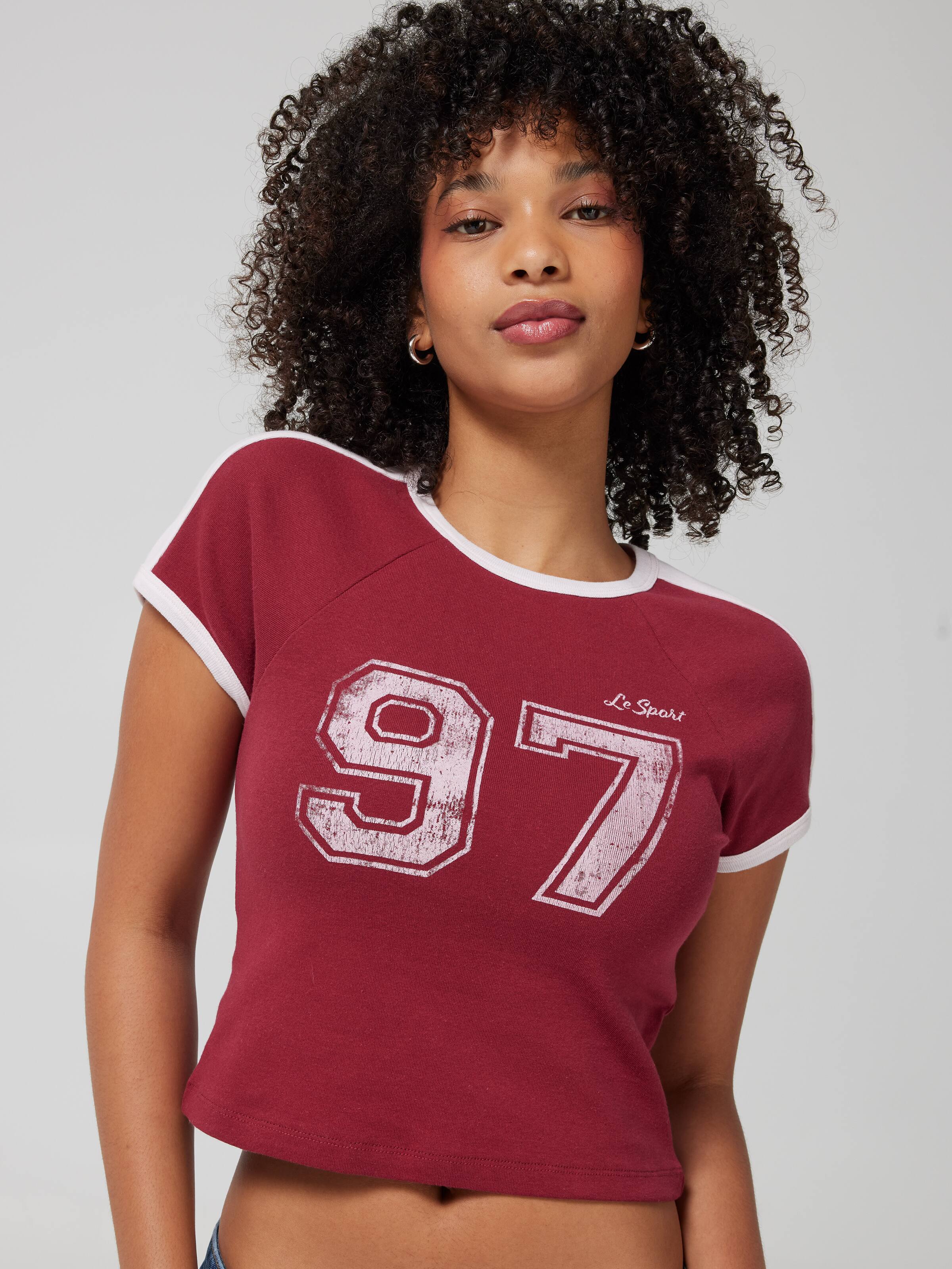 97 Badge Baby Raglan Tee Cherry Red - Jay Jays Online