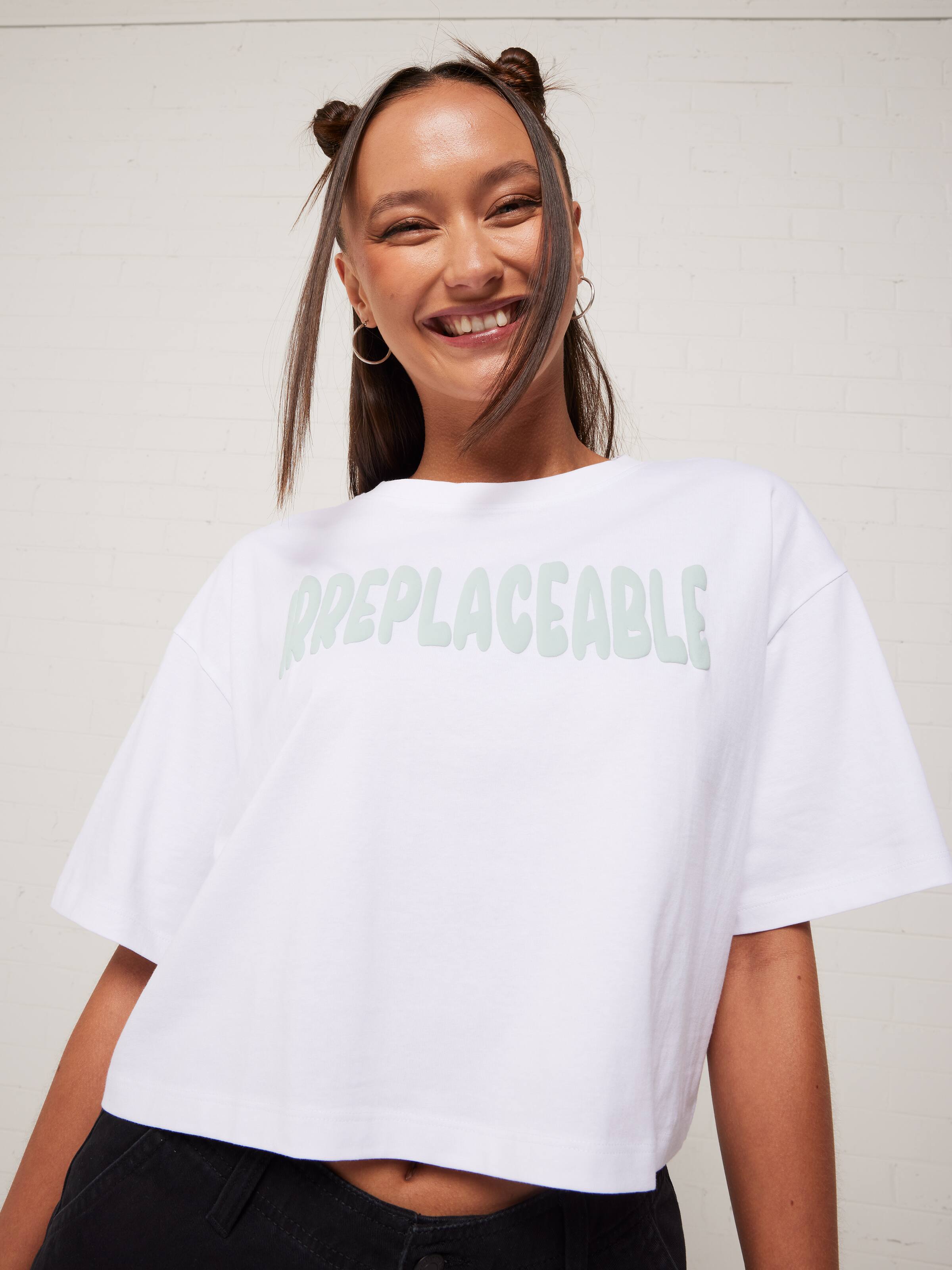 Irreplaceable Oversized Crop Tee - Jay Jays Online