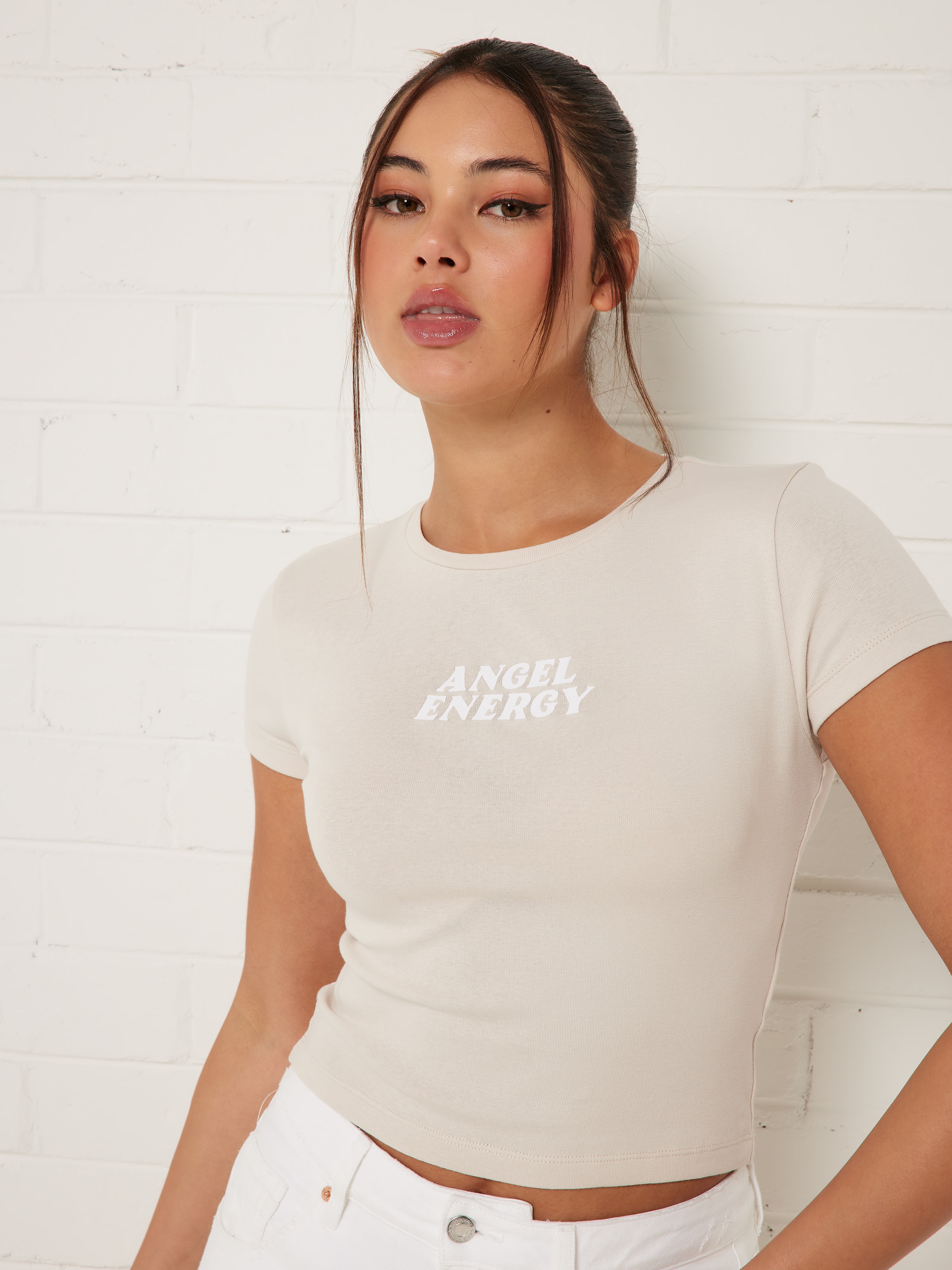 Angel Wings Baby Tee Champagne - Jay Jays Online
