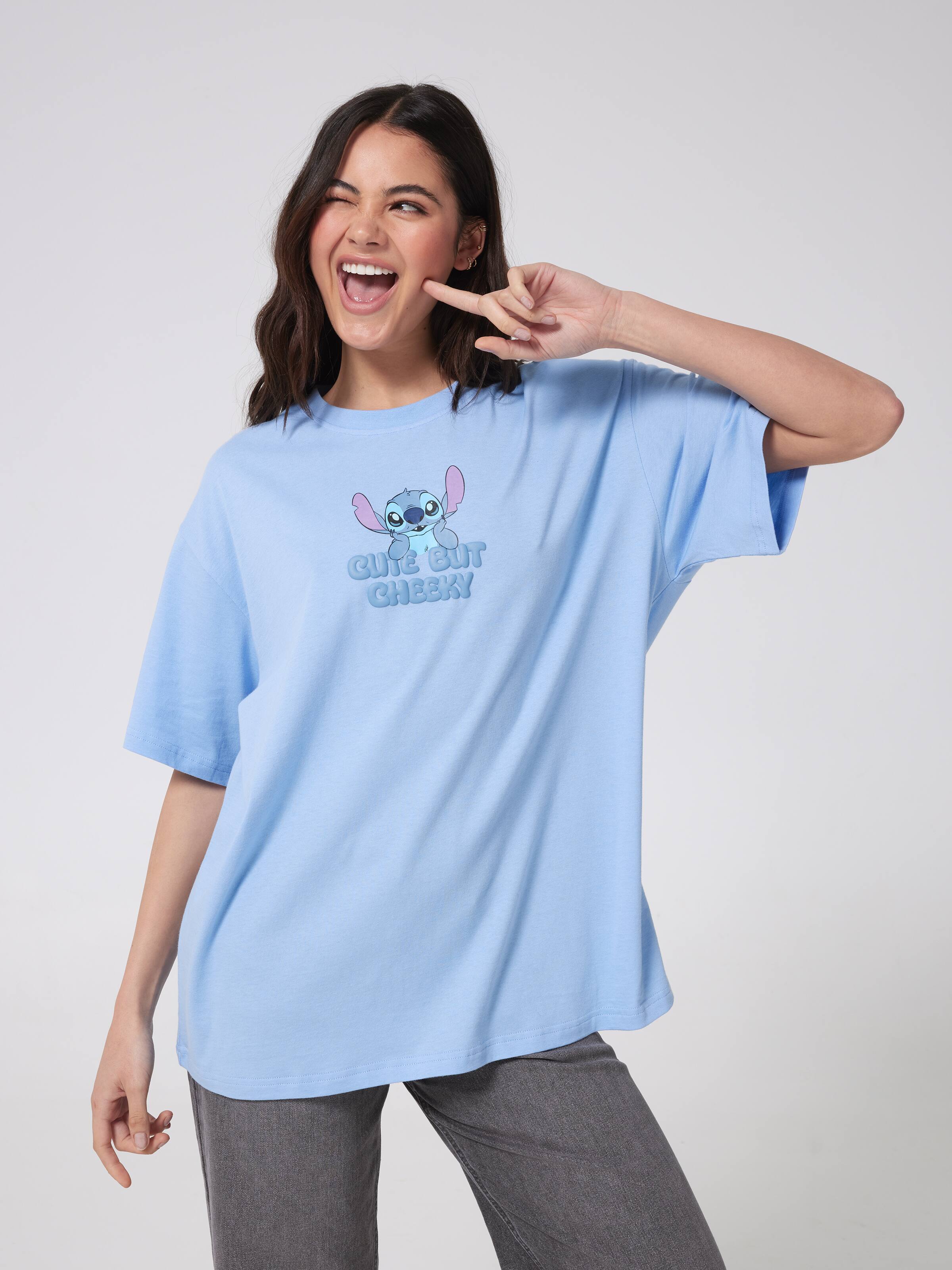 Lilo & Stitch Cute But Cheeky Oversized Tee - Jay Jays Online