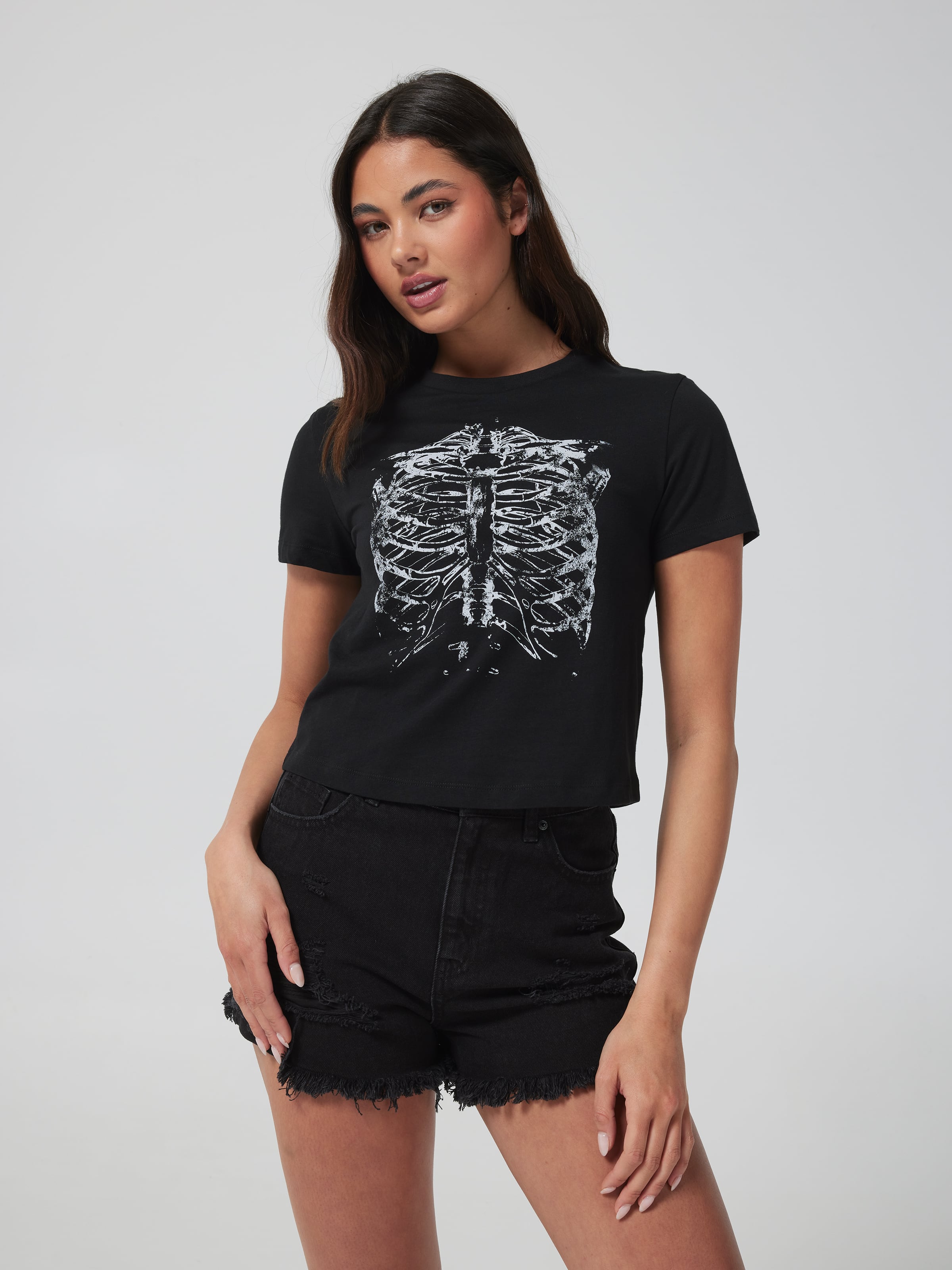 Ribcage Mini Tee Black - Jay Jays Online