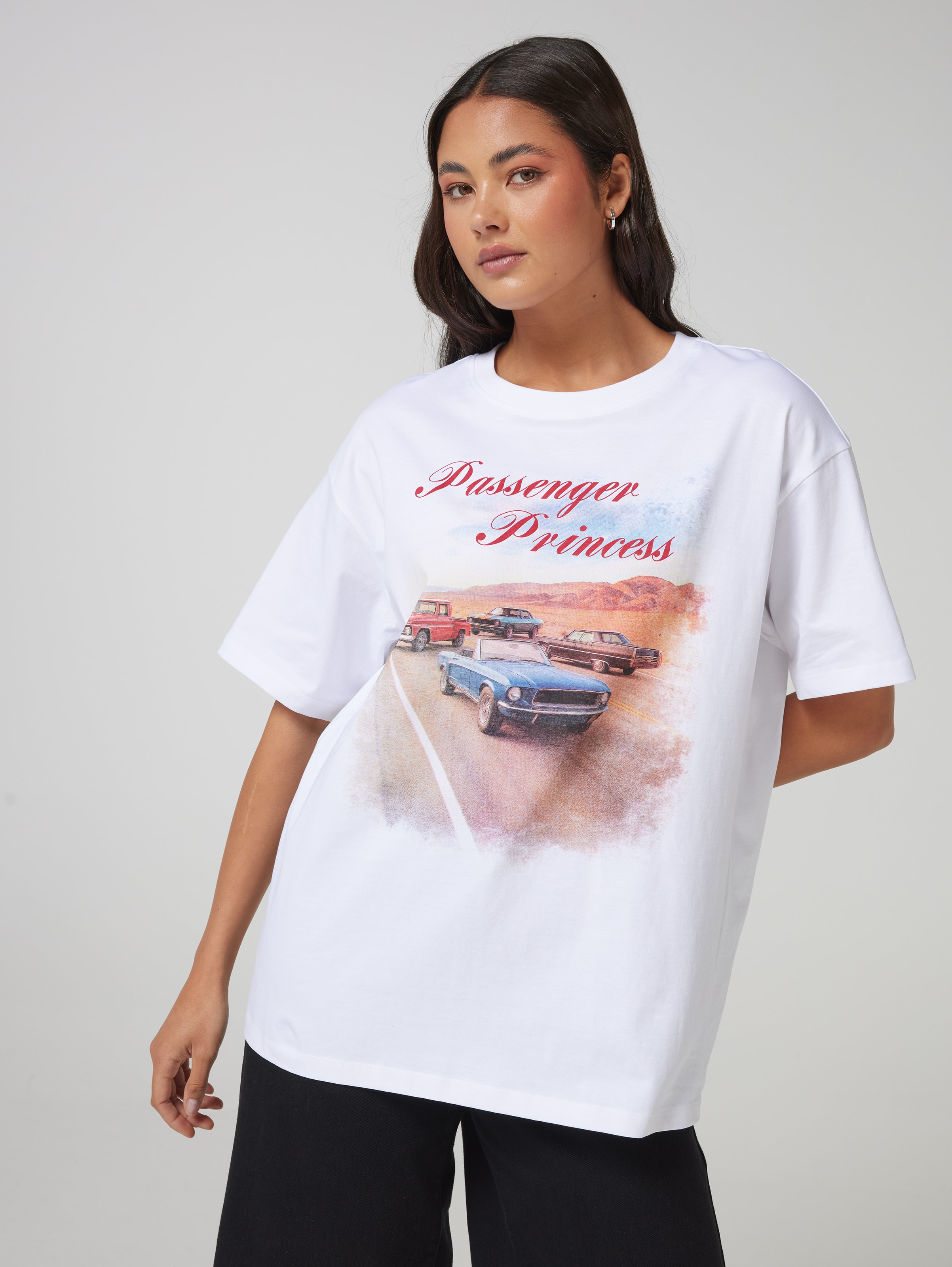 Refresh Passenger Princess Oversized Tee White - Jay Jays Online