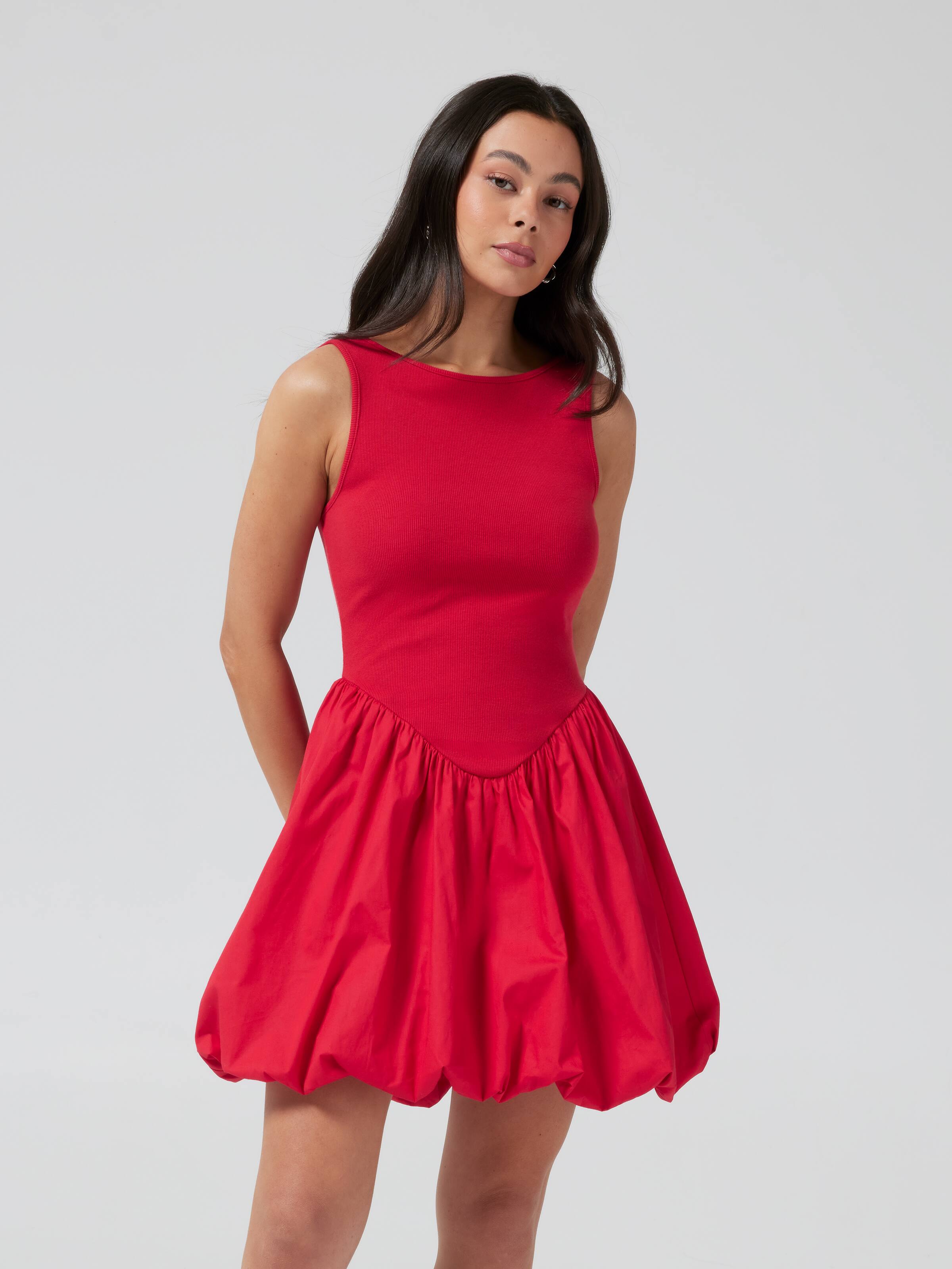 Lizzy Mini Balloon Dress Red - Jay Jays Online
