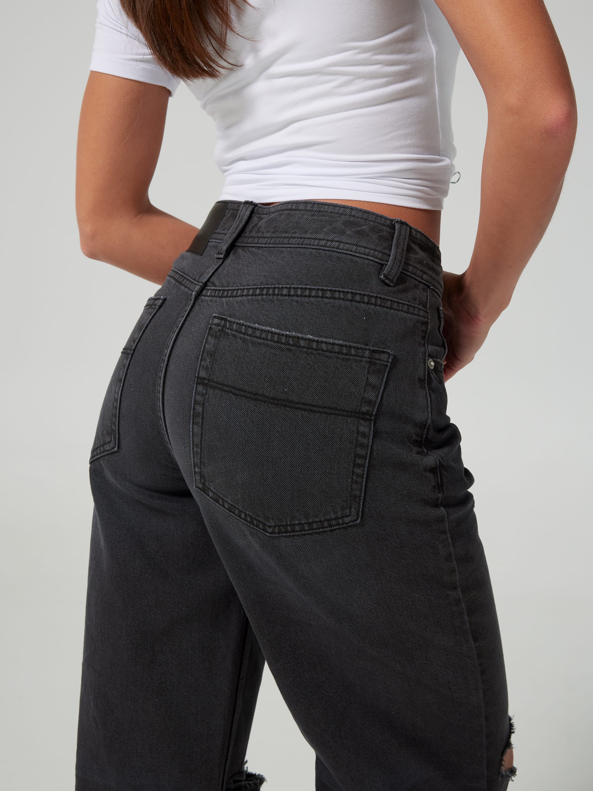 Blake Baggy Straight Jean Black Rips - Jay Jays Online