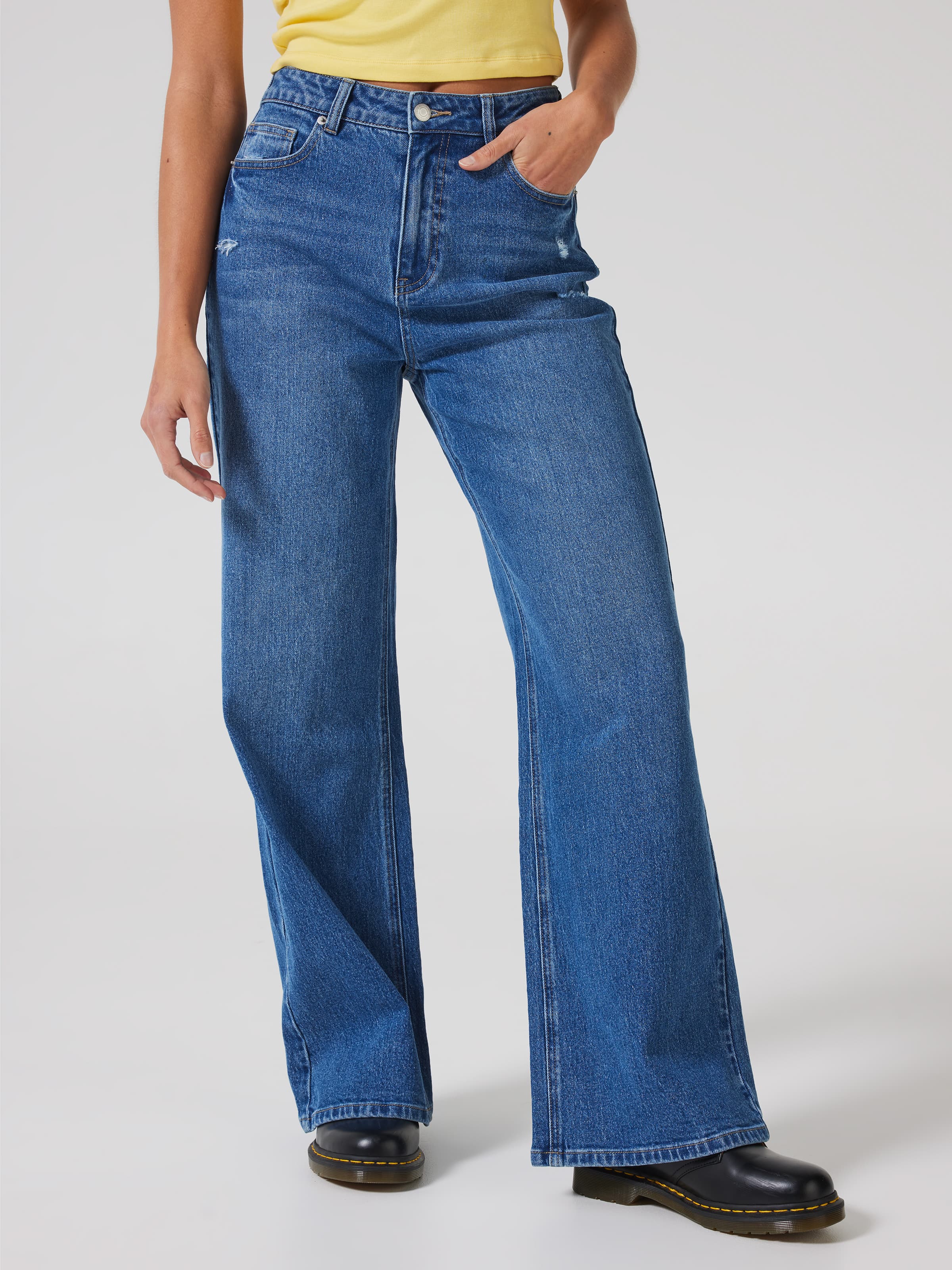 Sandi Wide Leg Jean Ocean Blue - Jay Jays Online