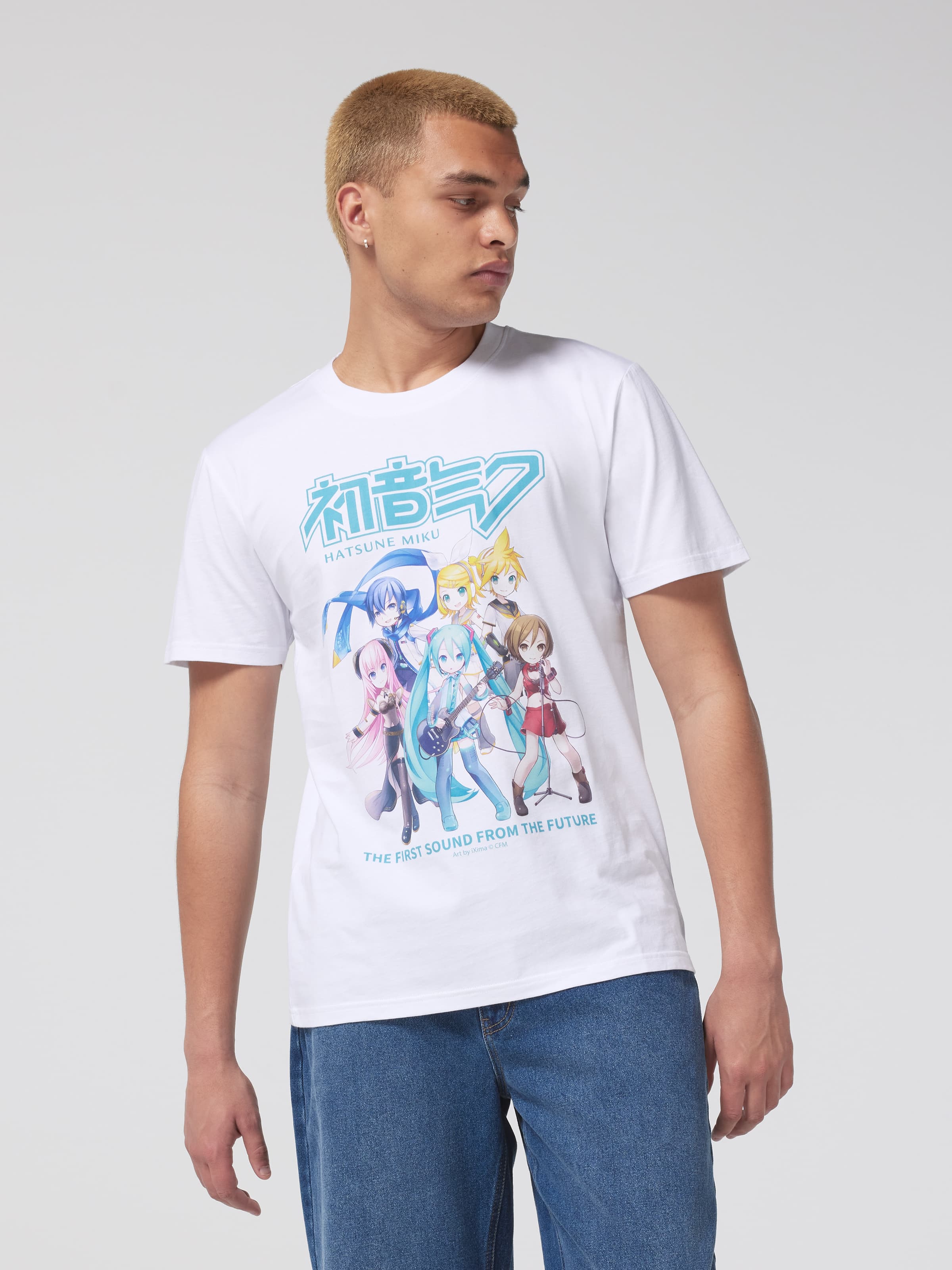 Hatsune Miku Group Short Sleeve Tee White - Jay Jays Online