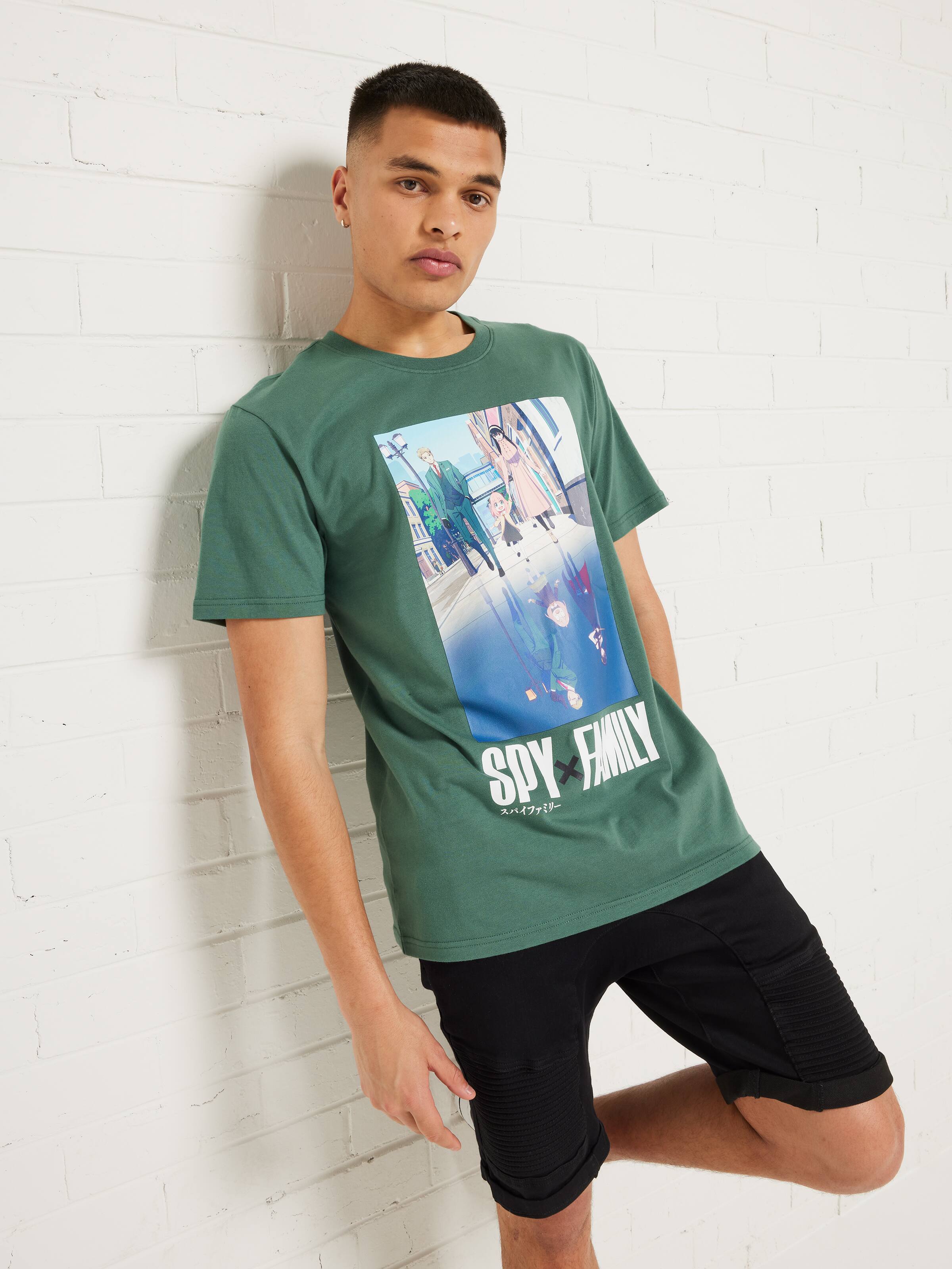 Sage Spy X Family Photo Tee Sage Green - Jay Jays Online