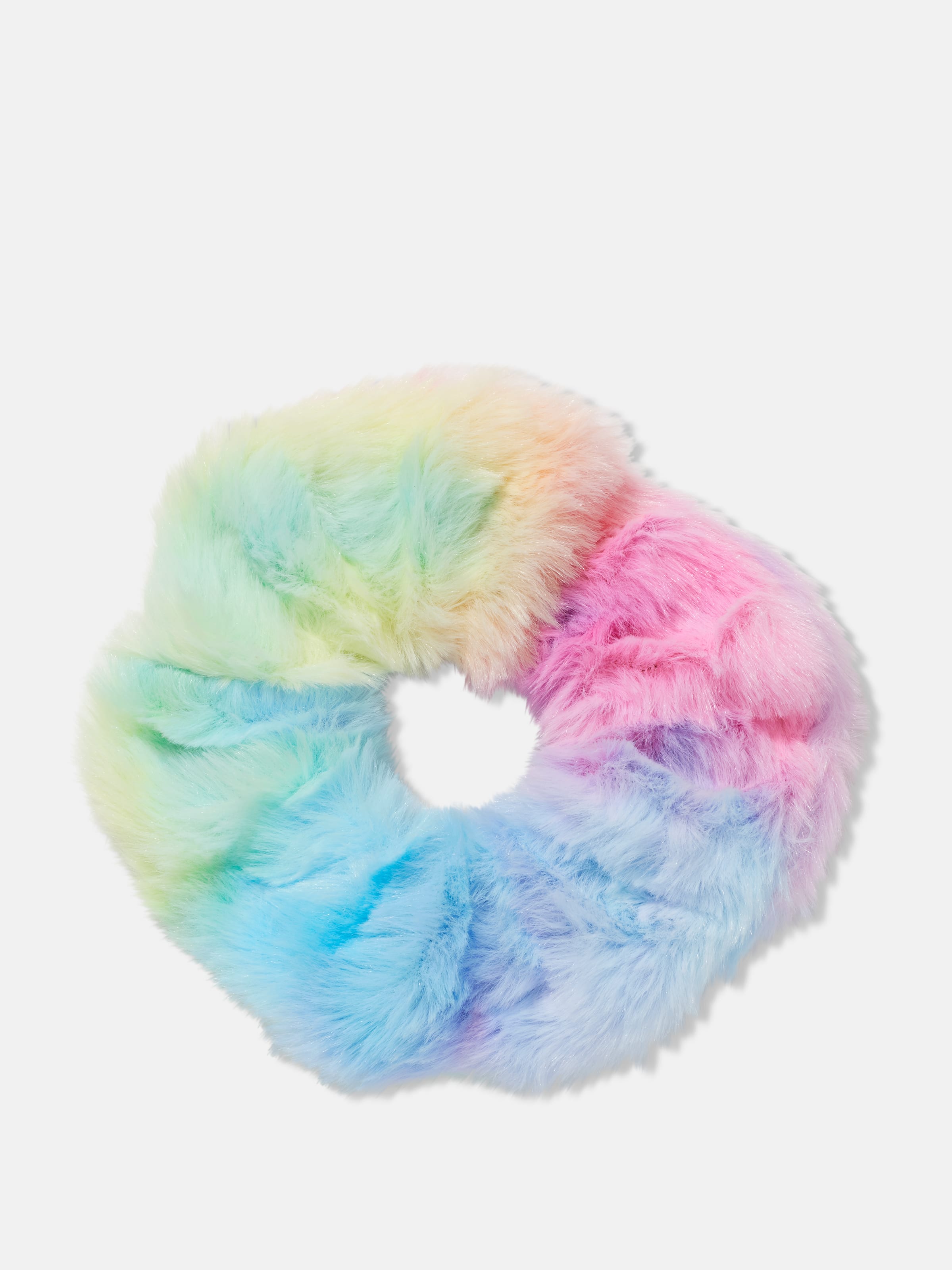 Fluffy Tie Dye Scrunchie Rainbow - Jay Jays Online